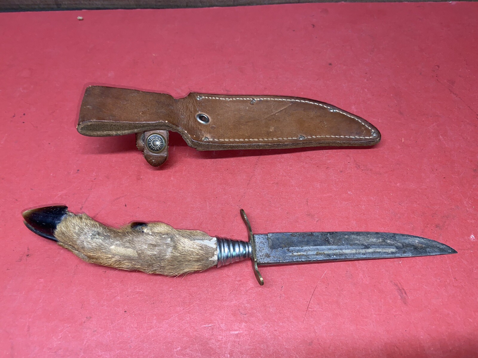 VTG Edge Mark Stag Hunting Knife Deer Hoof Foot Handle Solingen Germany ...