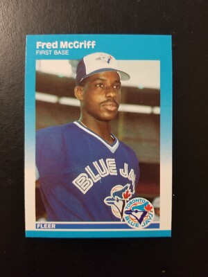 FRED MCGRIFF 1987 FLEER UPDATE BASEBALL CARD #U-75 TORONTO BLUE JAYS ...