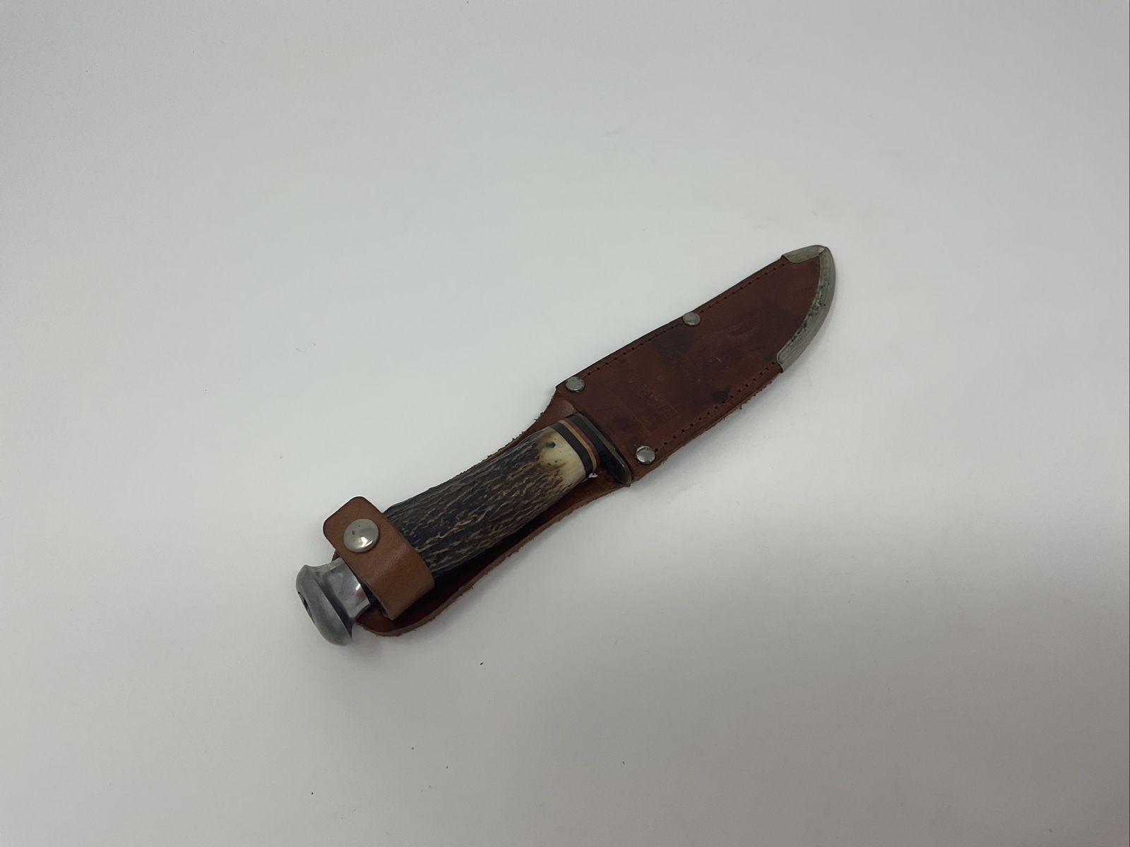 VINTAGE EDGE MARK 473 SOLINGEN STAG HUNTING KNIFE w/ SHEATH WESTERN ...
