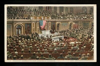 President postcard Congress Joint Session president addressing | eBay