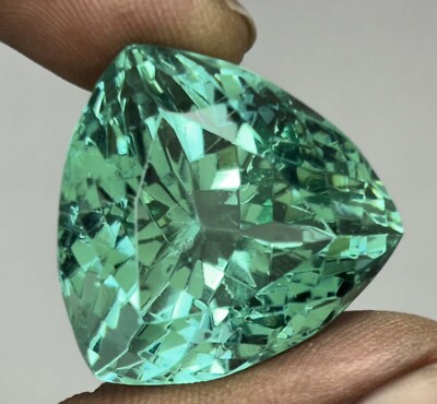 Natural 89.30 Ct Aquamarine Brazil Ocean Blue Trillion Cut Loose ...