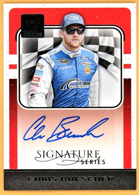2017 Panini Donruss Chris Buescher Signature Series Card # SS-SB NASCAR ...