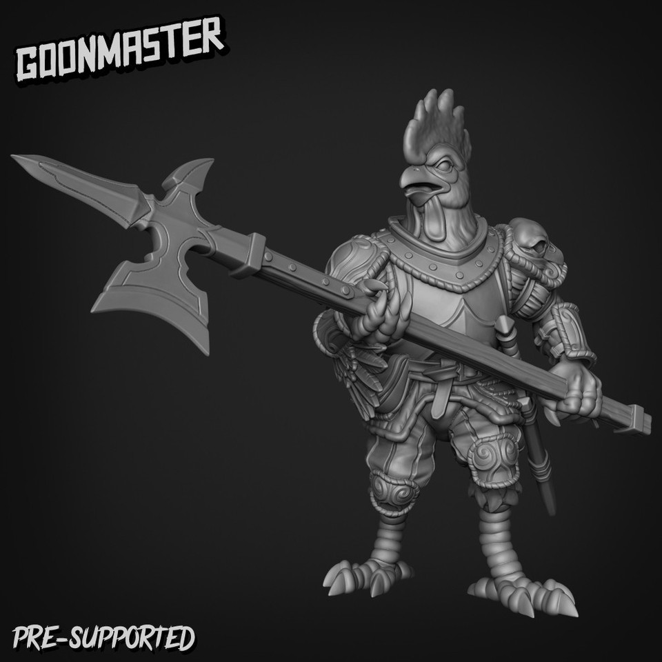 Chicken Hellbird Rooster Fighter Paladin Barbarian Miniature | D&D DnD ...