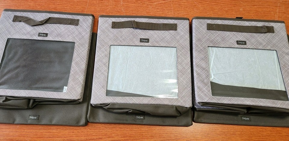 Thirty-One Brown with Clear Window Cube like slightly used- Set of 3 | eBay