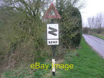 Photo 6x4 Sharp Bend Sign Hedgehog Bridge This sign warning of sharp ...