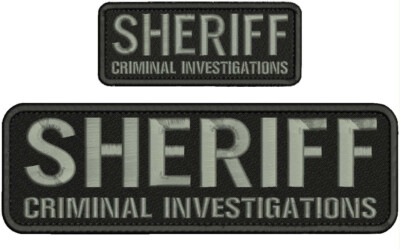 Sheriff Criminal Investigations embroidery patches 3x10 and 2x5 hook ...