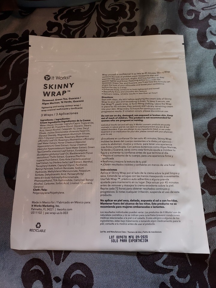 BRAND NEW It Works! Ultimate Body Applicator Contouring Wraps Skinny ...