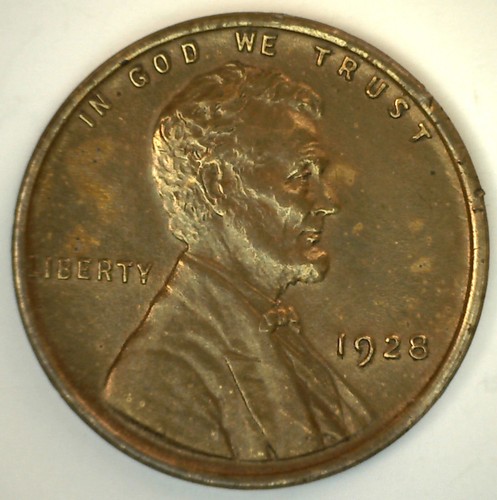 1928 Lincoln Wheat Cent Coin 1c UNC US Penny Uncirculated Philadelphia ...