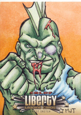 2011 Comic Book Legal Defense Fund Liberty Sketch Card Tannacore Savage ...