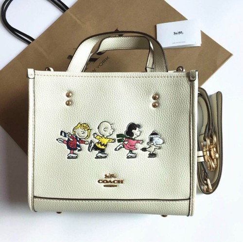 Coach x Peanuts Snoopy Mini Tote Bag 22 CE850 White Outlet for sale ...