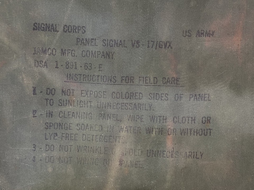 US Army Signal Corps Panel Signal VS-17/GVX Jamco MFG Co. 45E50 | eBay