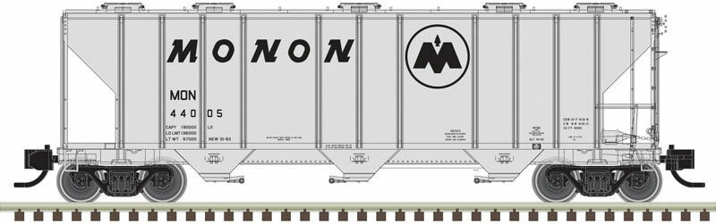 Atlas N PS 4000 Covered Hopper Monon Route MON #440017 50005735 | eBay