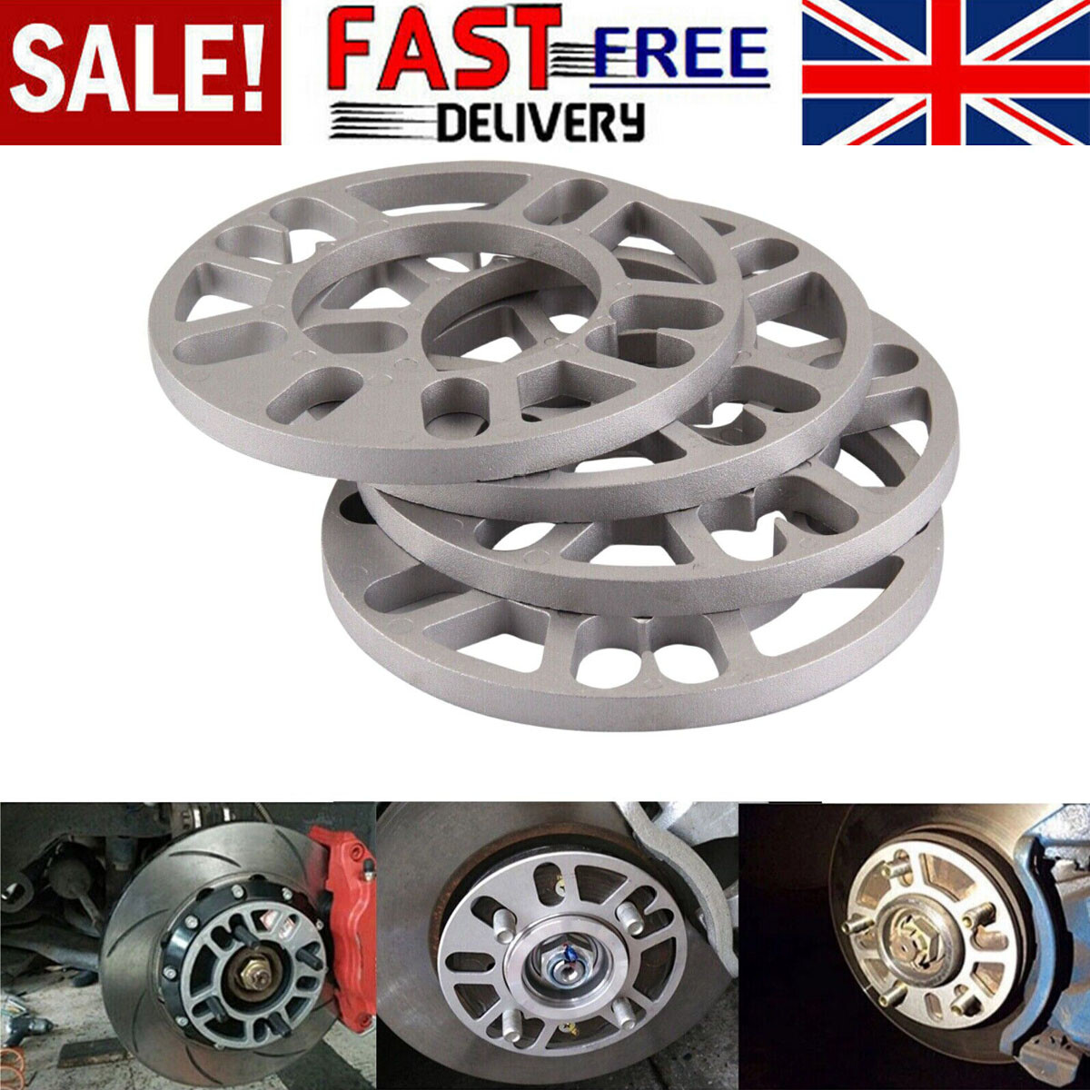 4PCs 10mm Alloy Aluminum Wheel Spacers Shims | Grelly UK