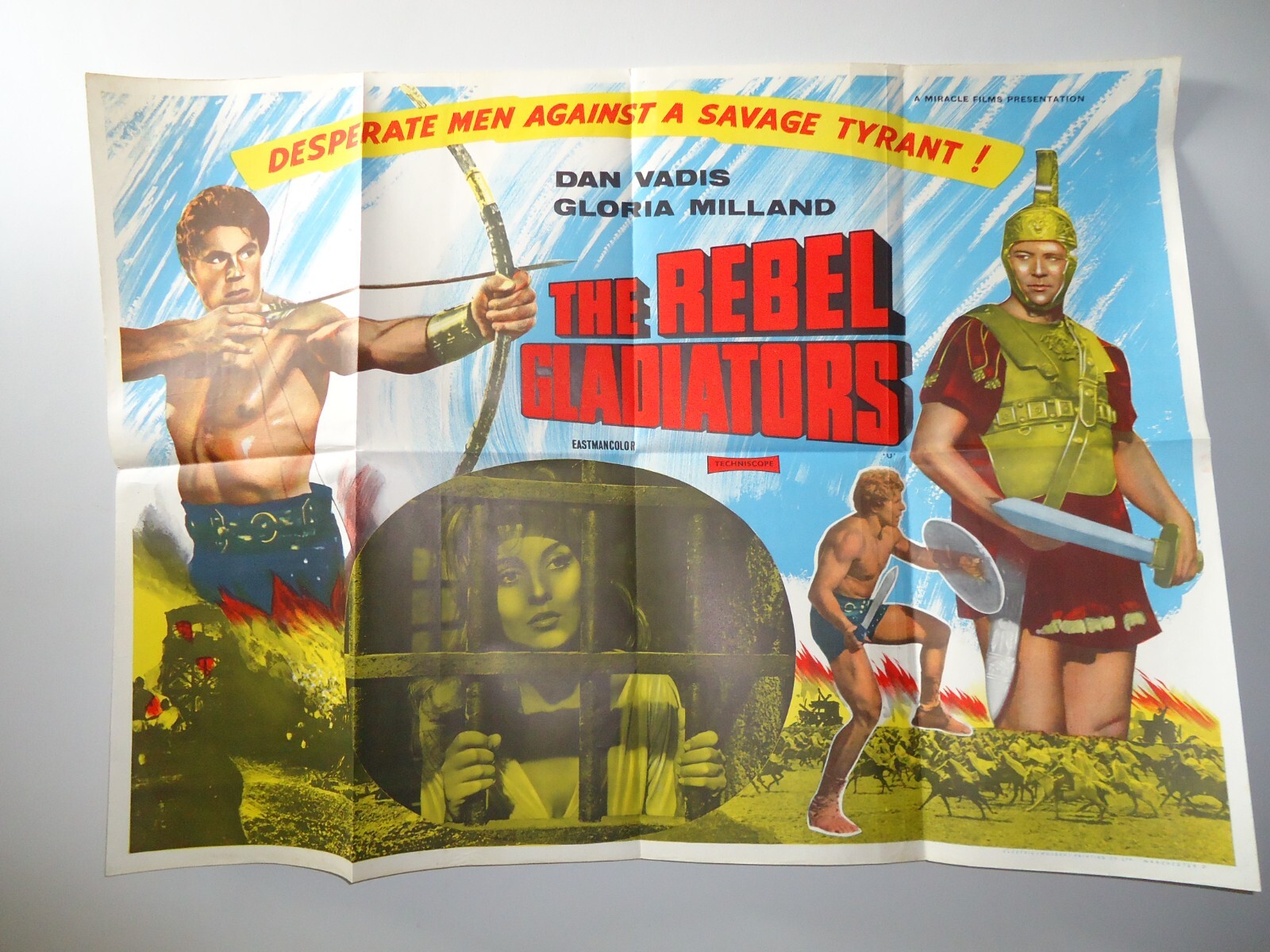 PEPLUM/DAN VADIS/THE REBEL GLADIATORS /UP1J/BRITISH QUAD poster | eBay