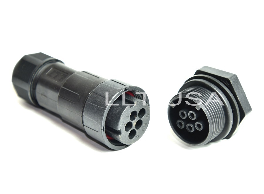 Waterproof Connector LLT-USA M29 IP68 5 Pin Panel Mount Female and Male ...