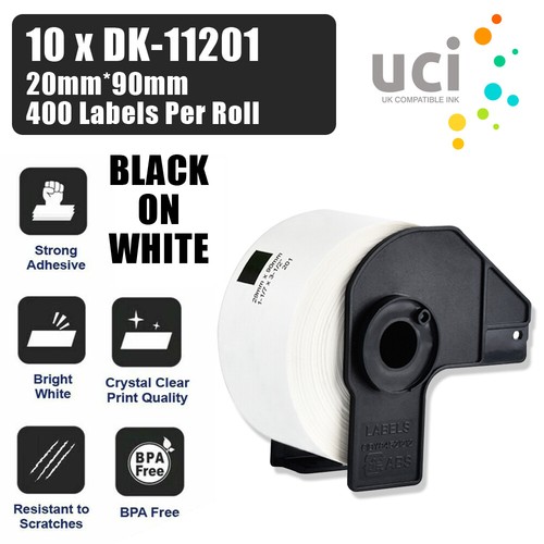 10x LABEL fits for BROTHER QL570 DK11201 QL500 QL600 QL700 QL800 QL1050 ...