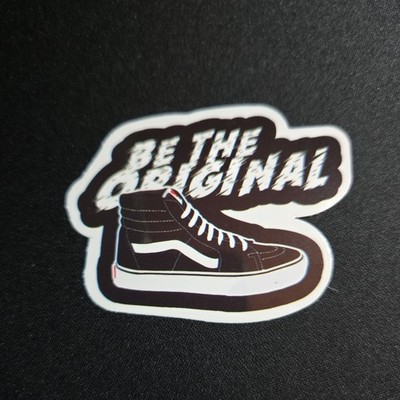 Vans Be The Original hi top logo Skateboard Shoe vinyl sticker new off ...