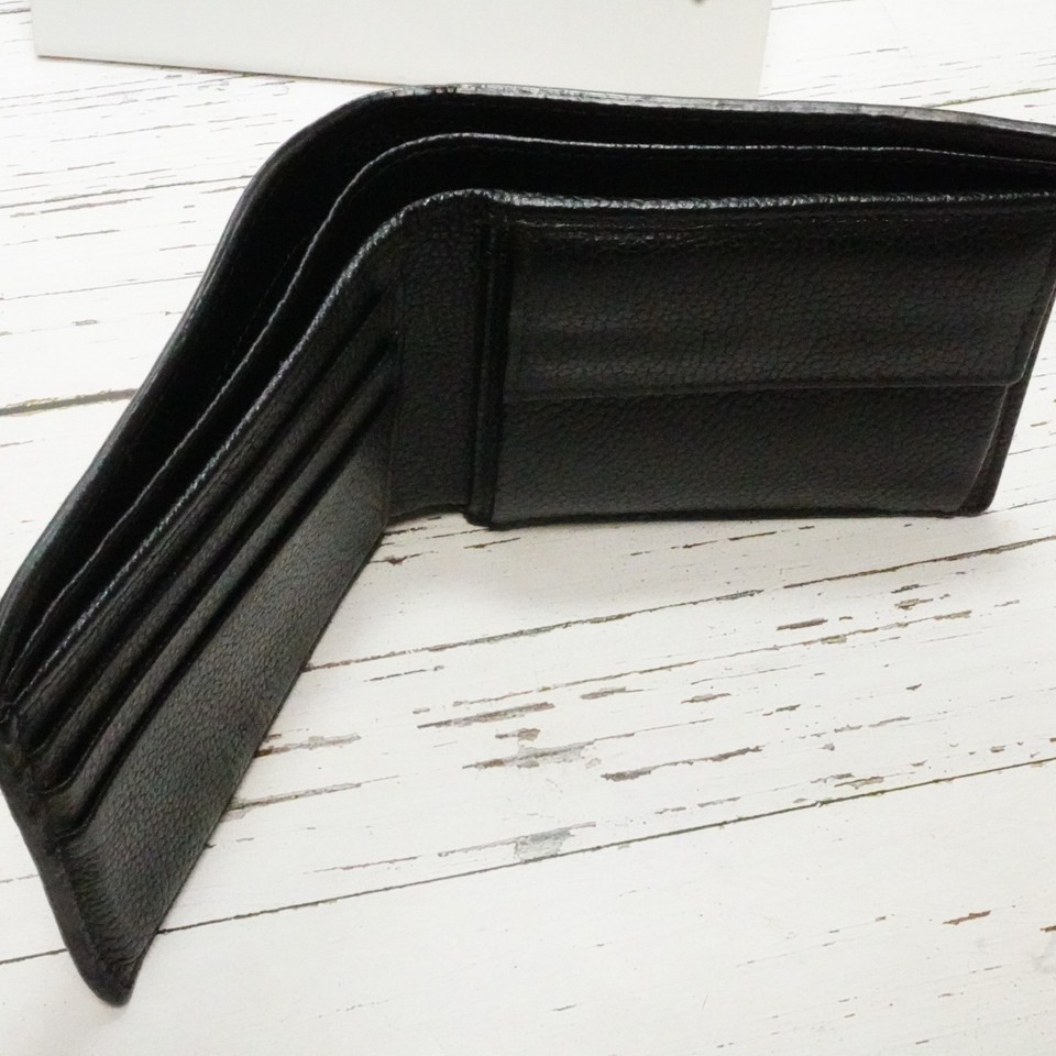 Versace Medusa Head Bifold Wallet Leather Black Baroque Pattern Men ...