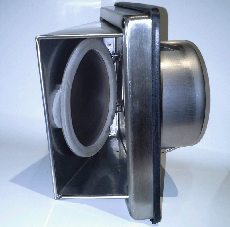 100mm Stainless steel cowl 4" round cowled outlet for extractor fan ...