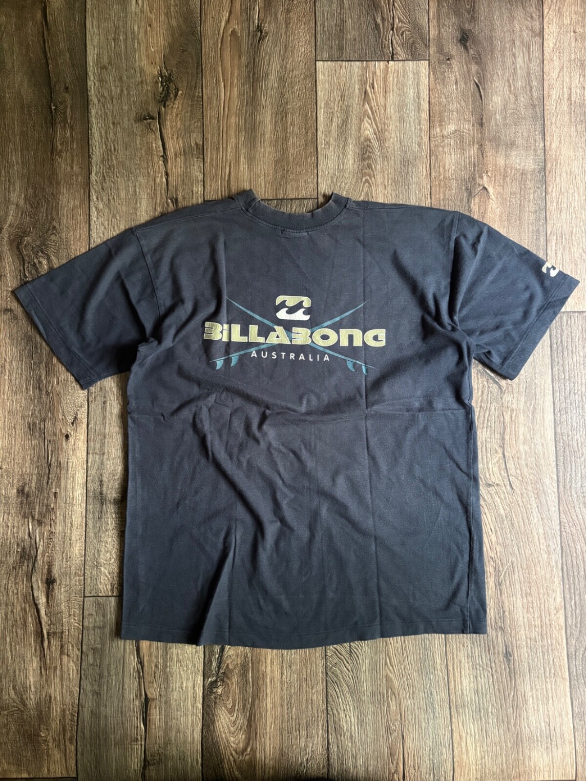 Rare 90s Billabong Logo Distressed Faded T-Shirt Aust… - Gem