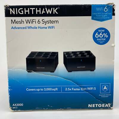 New Netgear Nighthawk Mesh WiFi 6 Router System AX3000 | eBay