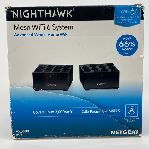 New Netgear Nighthawk Mesh WiFi 6 Router System AX3000 | eBay