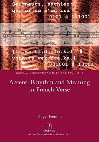Roger Pensom Accent, Rhythm and Meaning in French Verse (Poche) | eBay