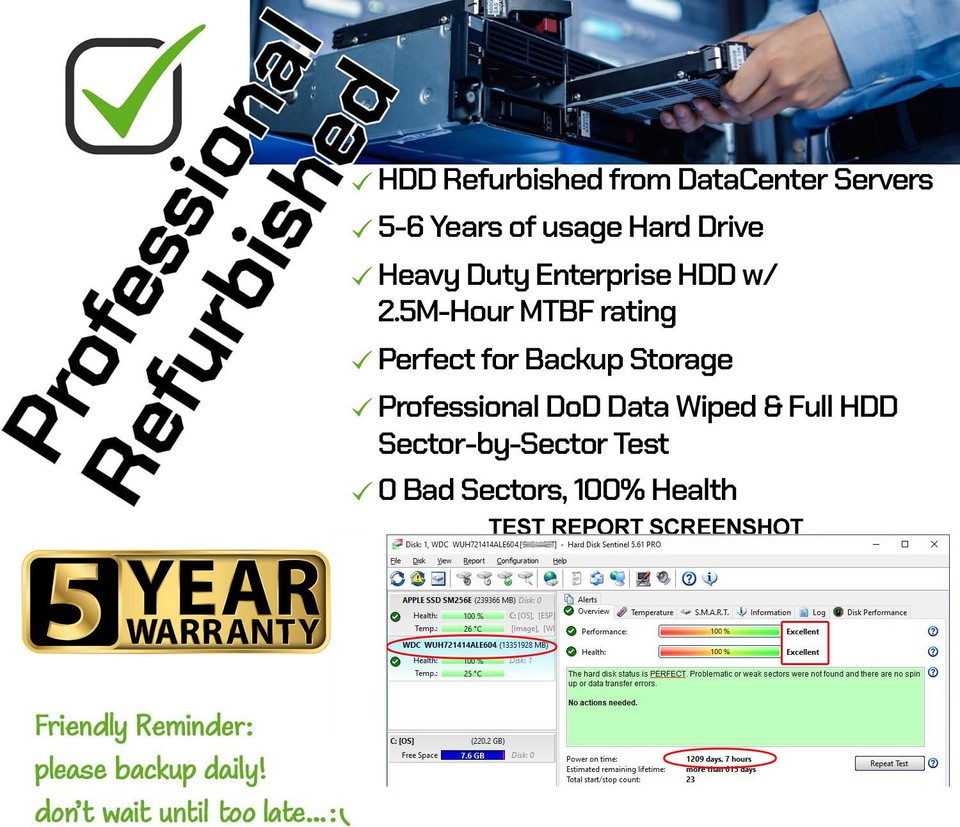 WD Ultrastar DC HC530 14TB SATA 6G 35 7200RPM Enterprise HDD WUH721414A G2U | eBay