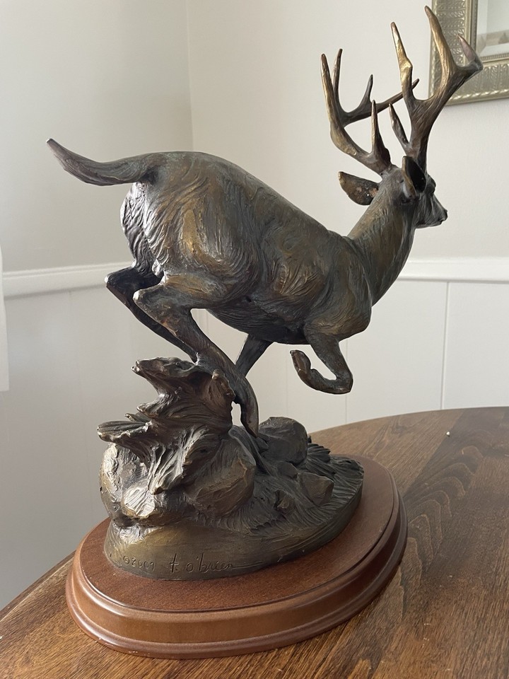 NWTF Bronze Deer Buck Statue Art Sculpture Terrell O'Brien Western ...