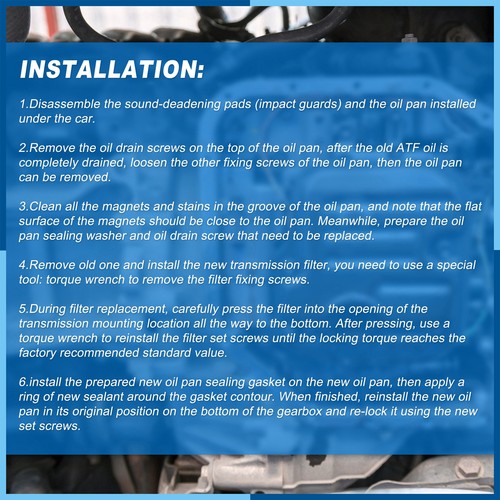 AS68RC A465 Transmission Fluid Filter Oil Pan Fit for Isuzu NPR ...