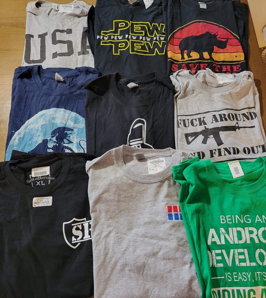 T-Shirt Lot Mystery Pack 5 Random Tees Size Extra Large | eBay