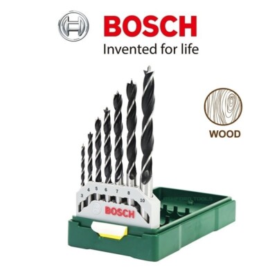 Bosch Wood Drill Bit Set x7 X-Pro Brad Point Drill Bits Lip Spur ...