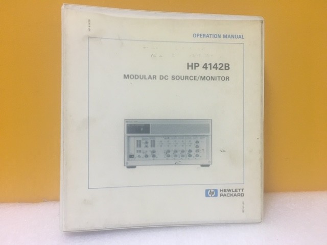 HP / Agilent 04142-90100 4142B Modular DC Source/Monitor HP-IB Command ...