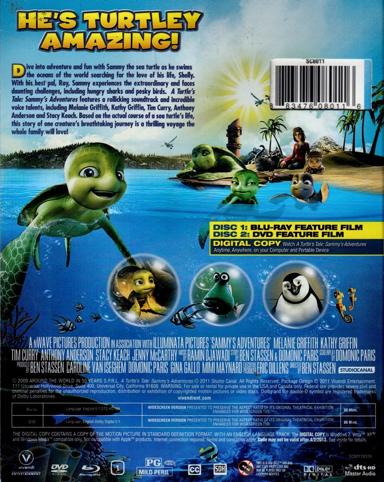 NEW BLU-RAY + DVD COMBO // Sammy's Adventures:The Secret Passage A ...