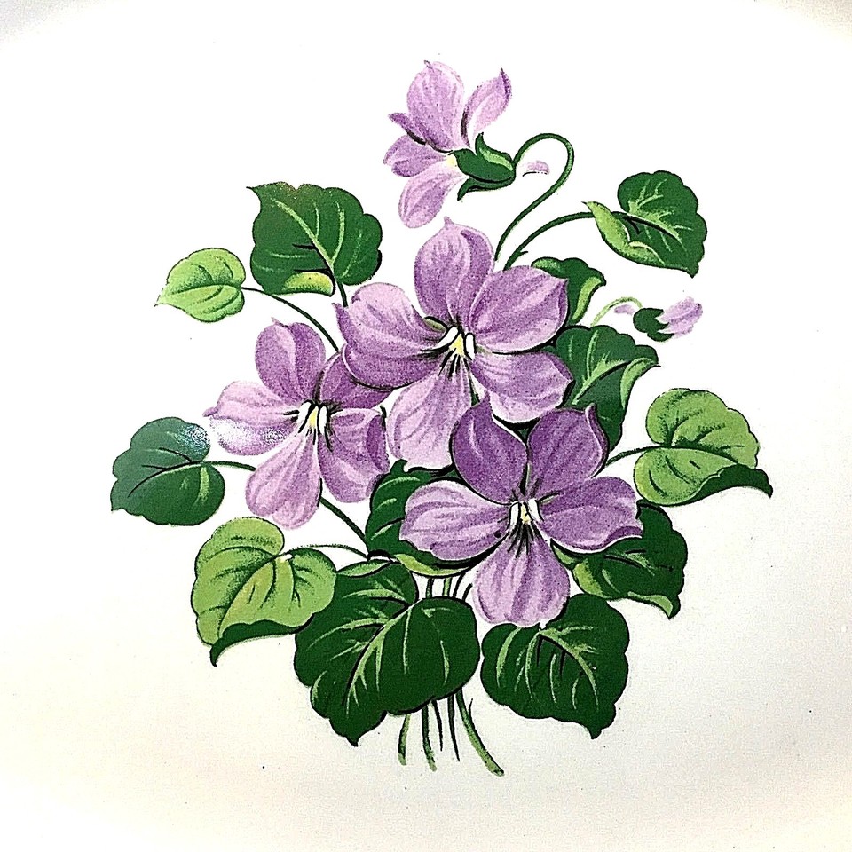 Taylor Smith Taylor MARSH VIOLETS 13.5" X 10" Oval Serving Platter ...