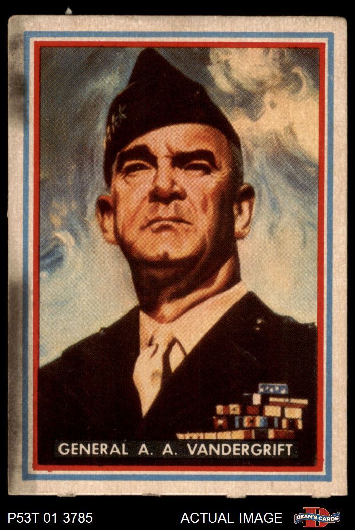 1953 Topps Fighting Marines #42 General A.A. Vandergrift 1 - POOR | eBay