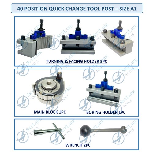 Multifix Tools 40 Position Quick Change Tool Post Set with 4 Tool ...