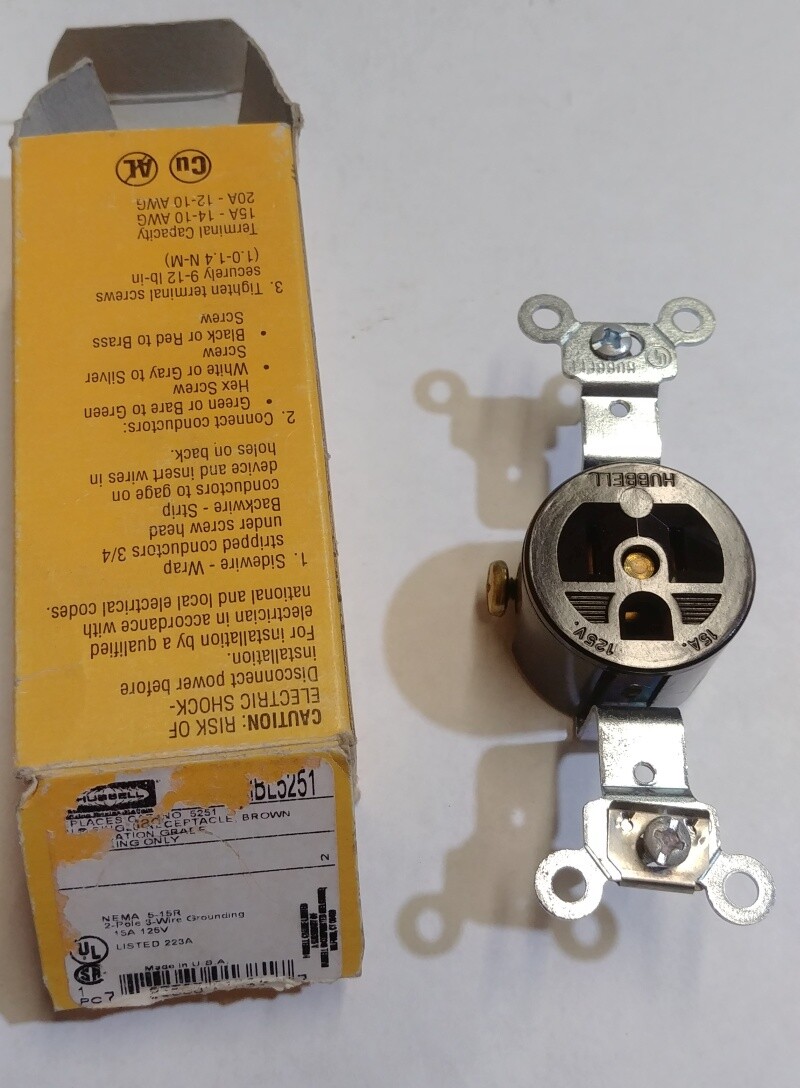 Hubbell+HBL4700+15A+125V+Receptacle for sale online | eBay