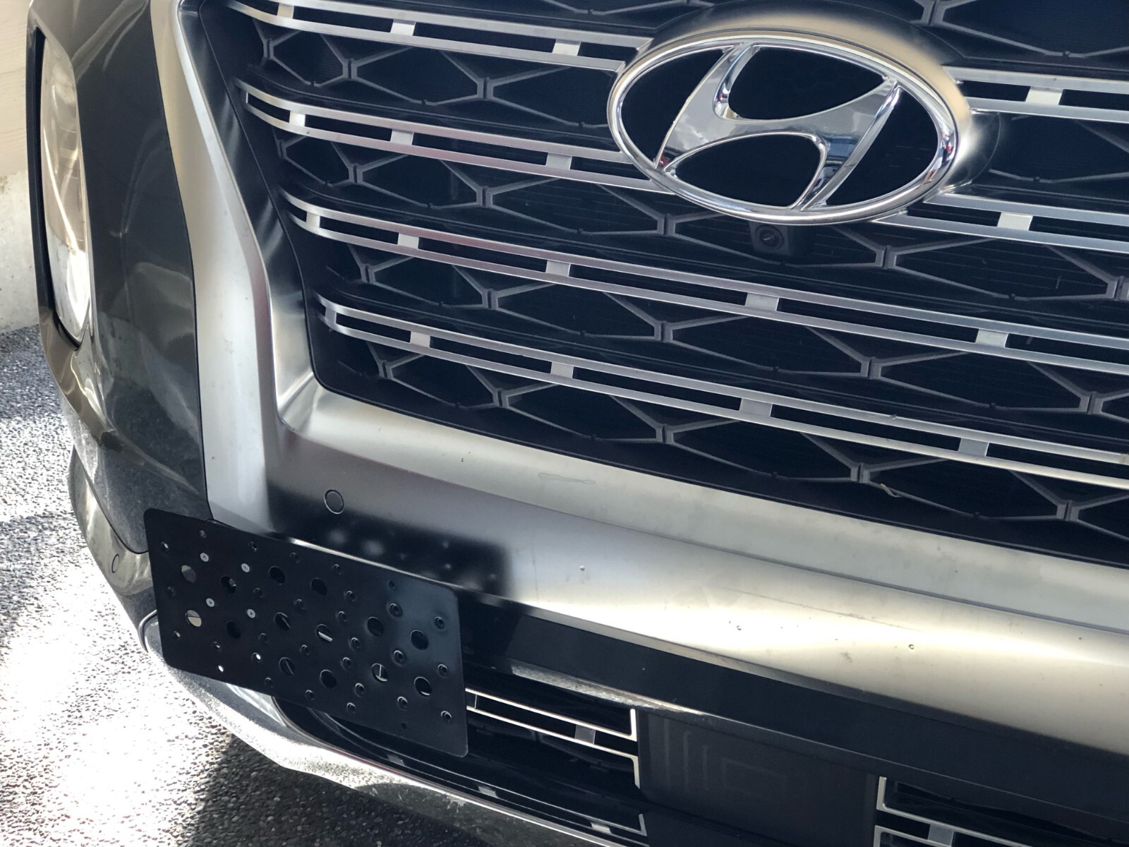 Bumper Tow Hook License Plate Mount Bracket For Hyundai Palisade 2023 ...