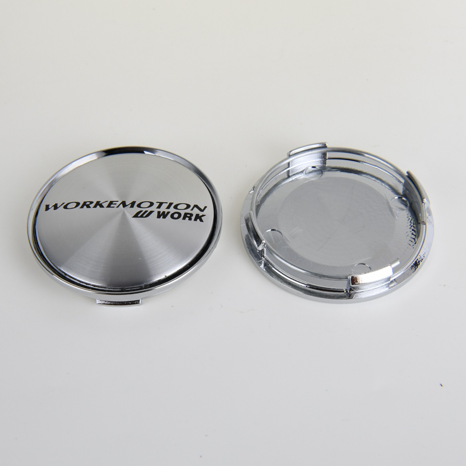 4 x 63 mm for WORK Emotion Silver Black Alloy Wheel Center Caps Rim ...