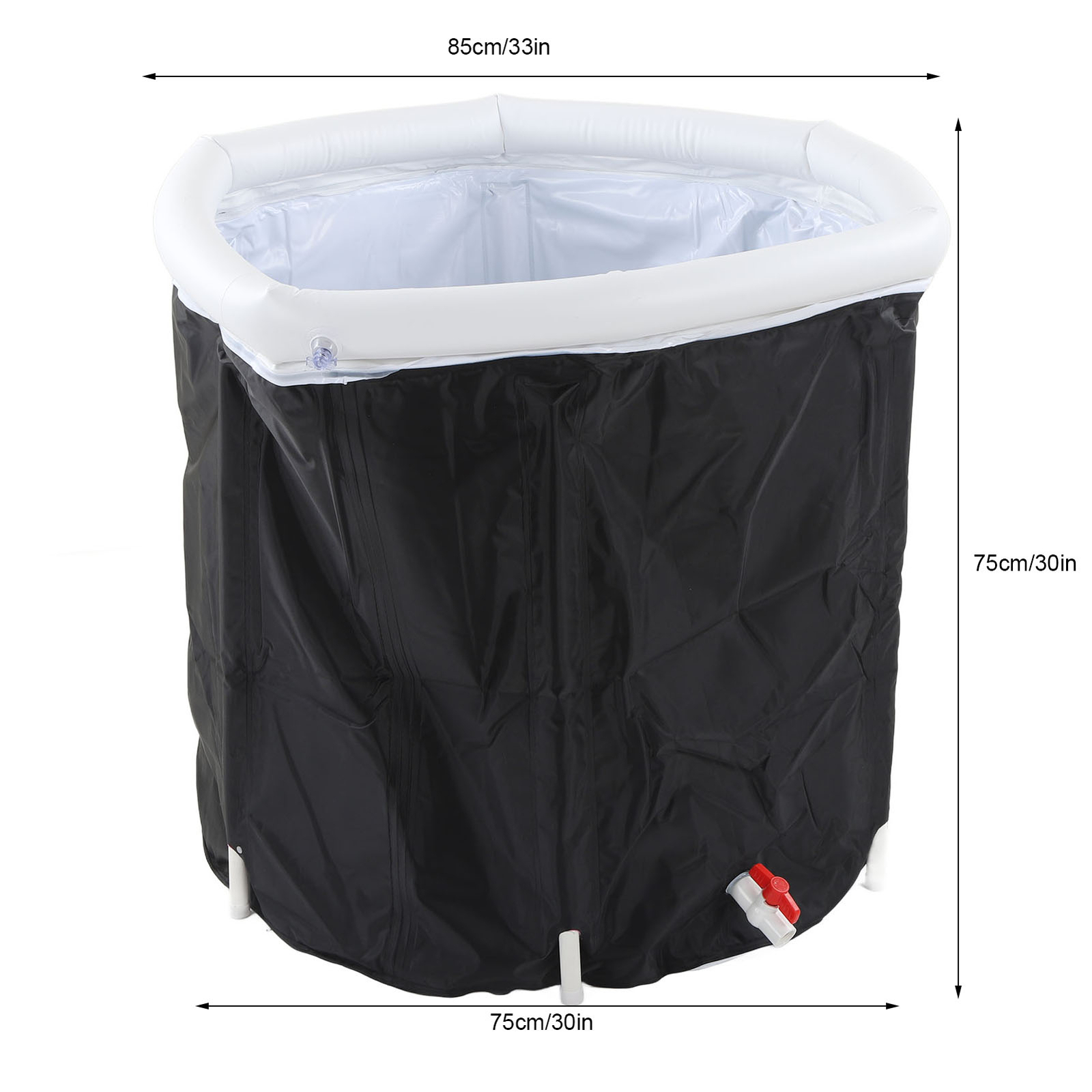 70*85 cm Foldable Portable Bathtub Water Tub Folding ABS Adult Spa Bath ...