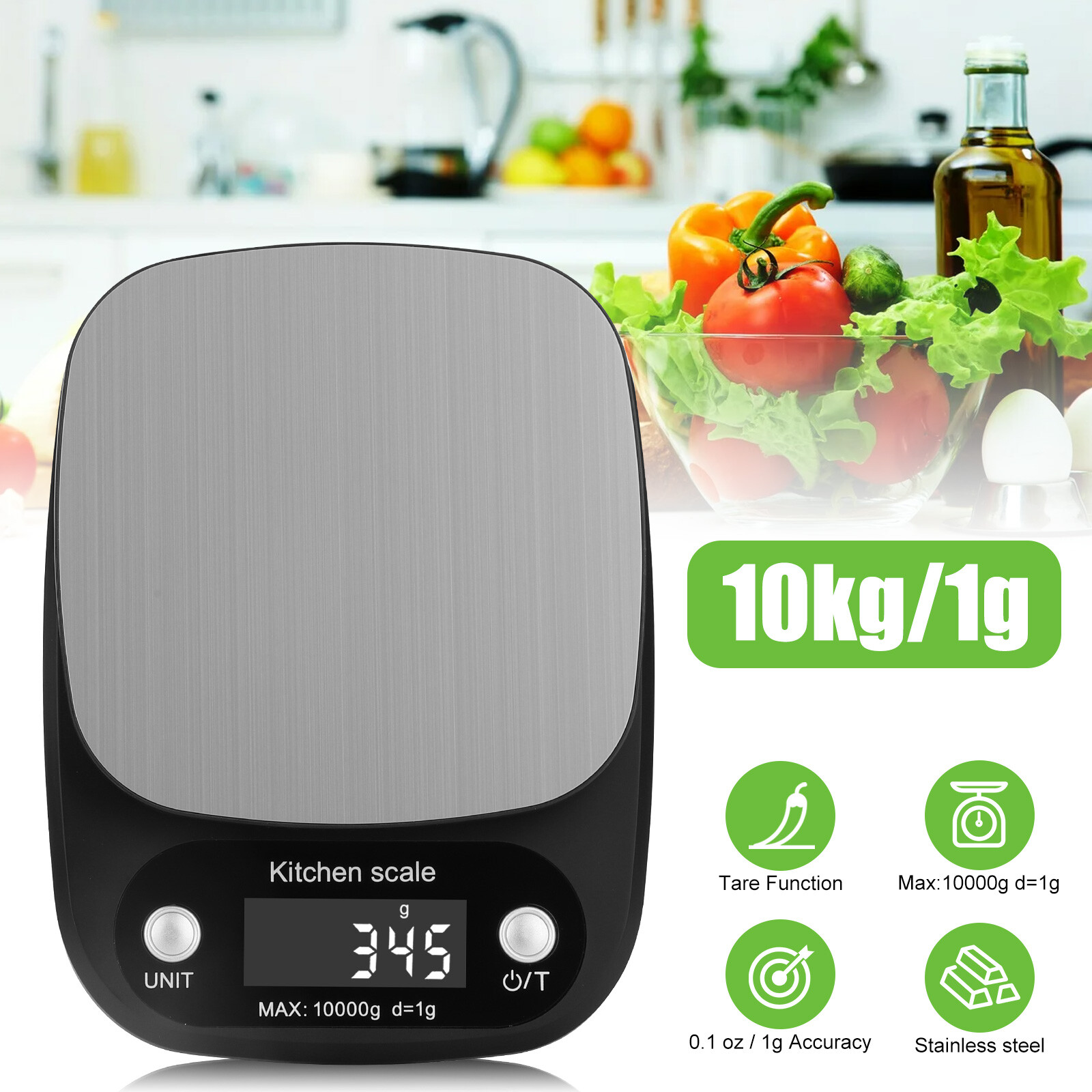 Digital Kitchen Scale LCD Food Weight Postal Electronic Balance 10KG ...