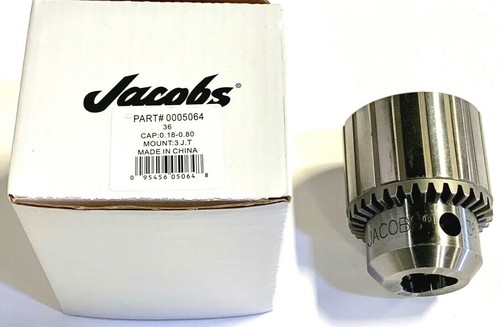 JACOBS 5064 Drill Chuck 36 3JT Taper Mount 0.18 - 0.80 for sale online ...