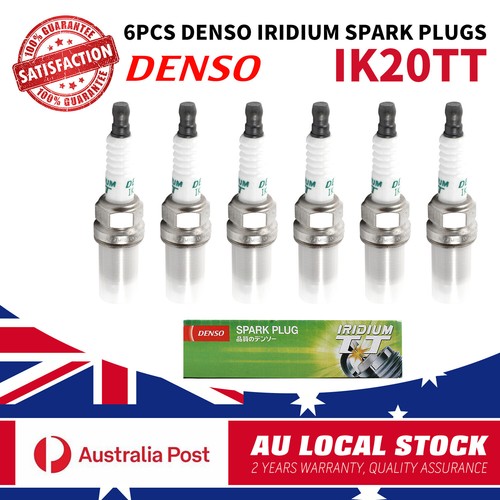 6 x DENSO IK20TT Iridium TT Spark Plug for Subaru WRX Forester Liberty ...