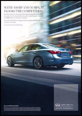 2014 Infiniti Q50 Hybrid Original Advertisement Print Art Car Ad J836 ...