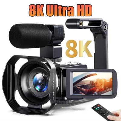 8K Video Camera 64MP Camcorder | 18X Zoom, Touch Screen, Portable ...