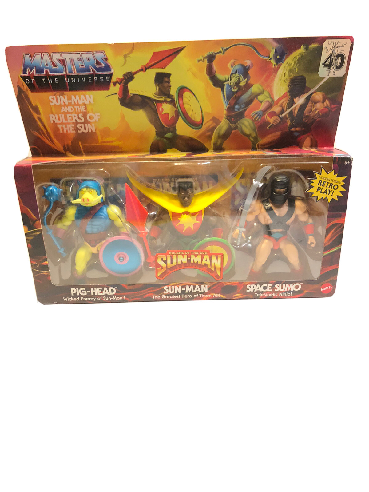 MOTU Masters of the Universe SUN-MAN RULERS OF THE SUN 3-PACK Pig Sumo ...