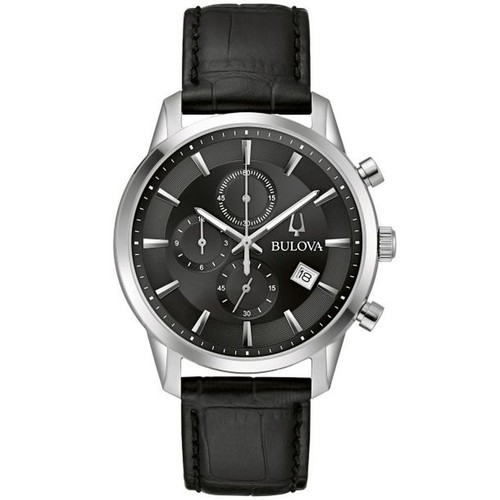 Bulova Sutton Men's Chronograph Black Dial Quartz Watch 96B403 ...