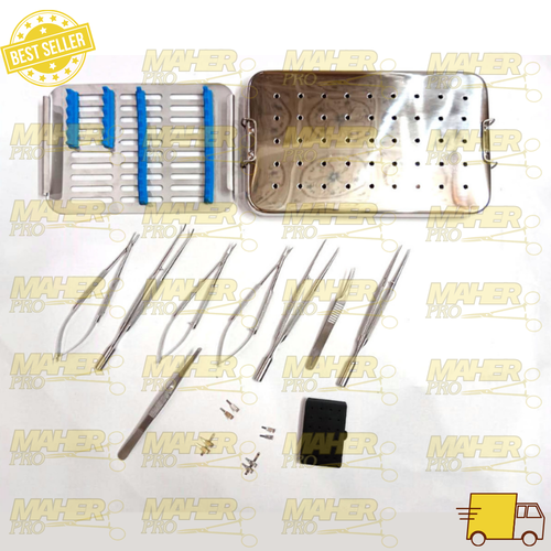 Micro Eye Cataract Surgery Set Ophthalmic Titanium Blue Surgical Suture ...