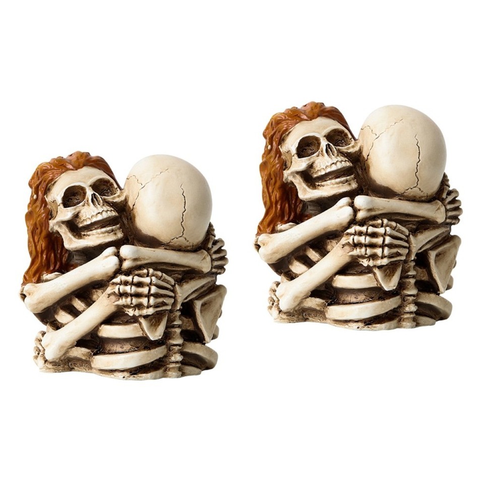 Hugging Skull Statue Decoration Halloween Table Decor Skull Prop | eBay UK